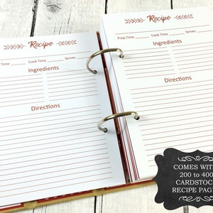 Baking Cookbook Binder, Farmhouse Family Cookbook, Tea Pot and Cupcake ...