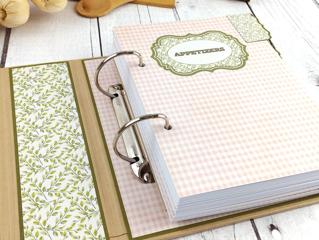 Family Cookbook Binder, Farmhouse Kitchen Recipe Book, Custom Recipe ...
