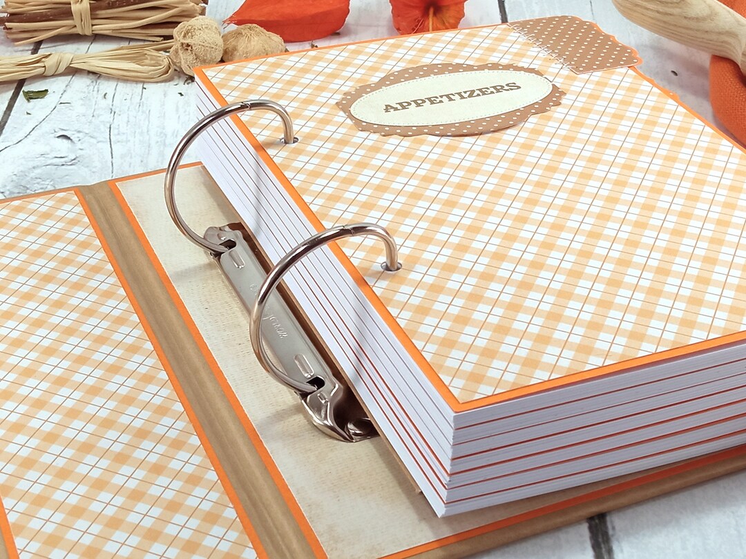 Family Recipe Binder With Inserts, Refillable Custom Cookbook With ...