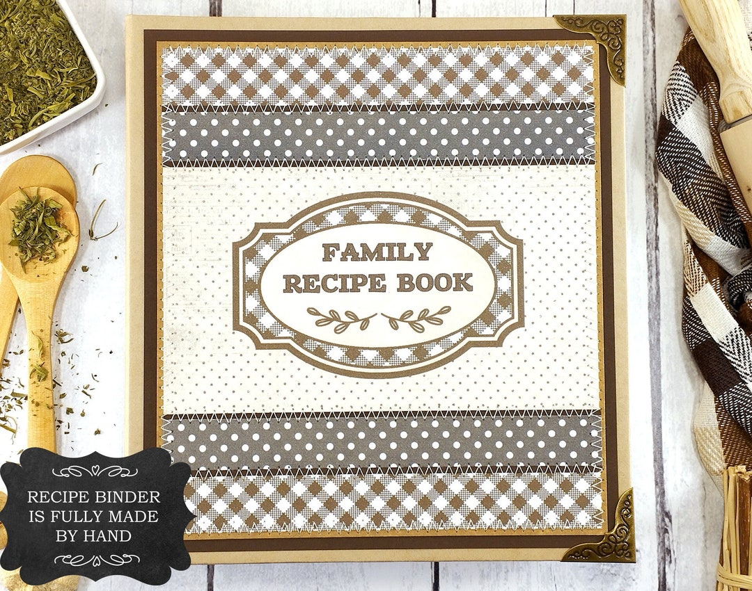 Vintage Family Recipe Book Binder With Tab Dividers, Refillable ...