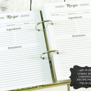 Family Cookbook Binder, Farmhouse Kitchen Recipe Book, Custom Recipe ...