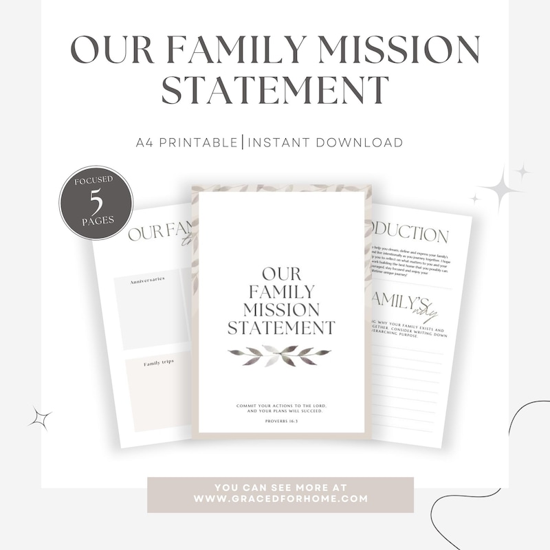 Family Mission Statement - Etsy