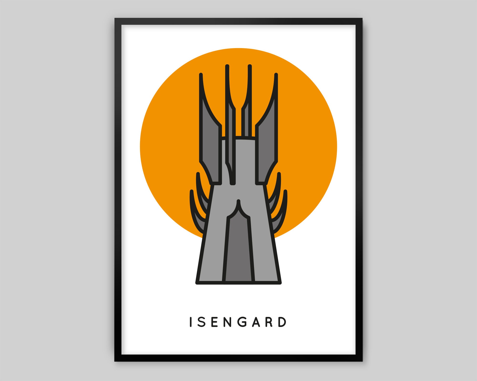 Isengard Poster Lord of the Rings Print A4 LOTR - Etsy