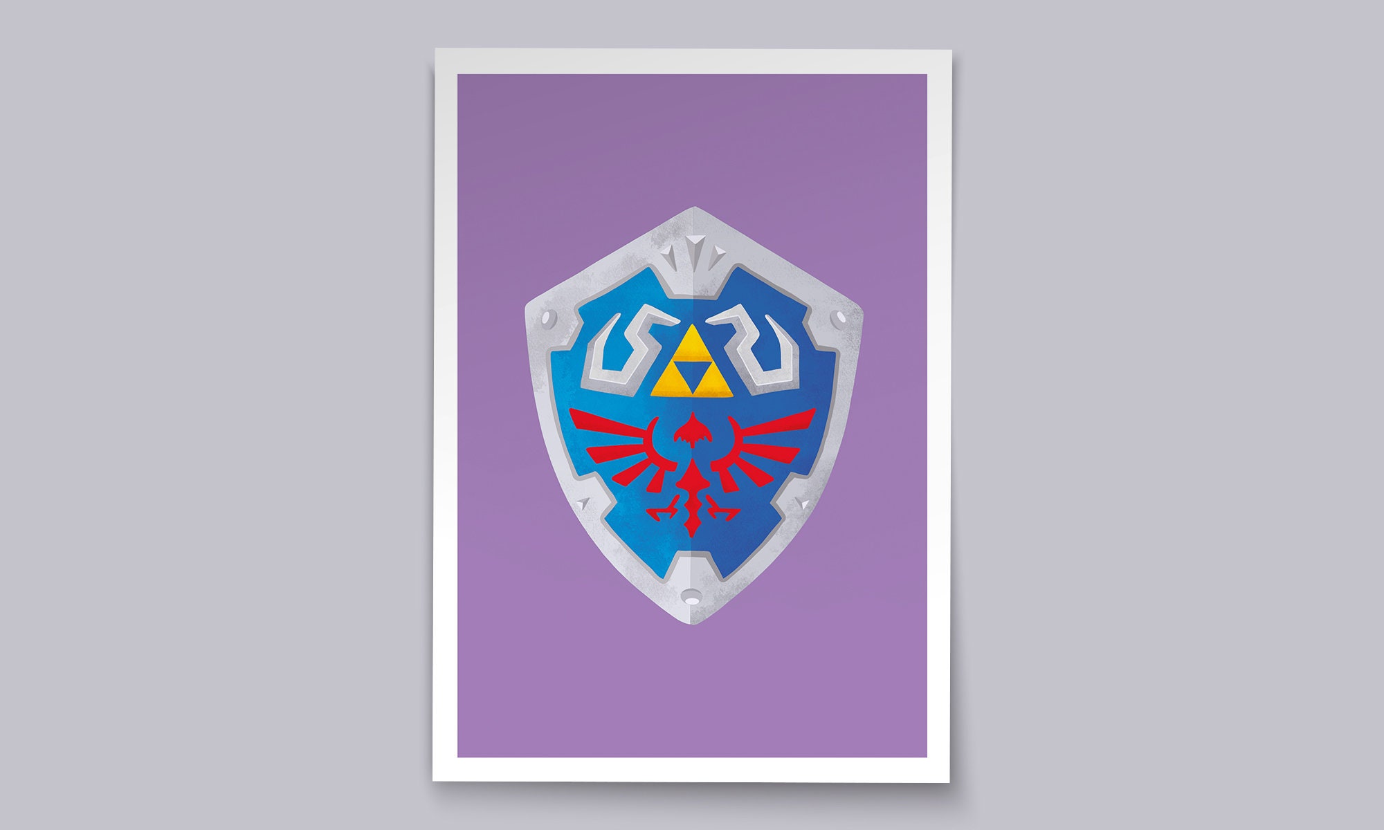Hylian Shield Poster, Legend of Zelda Print, Nintendo - Etsy