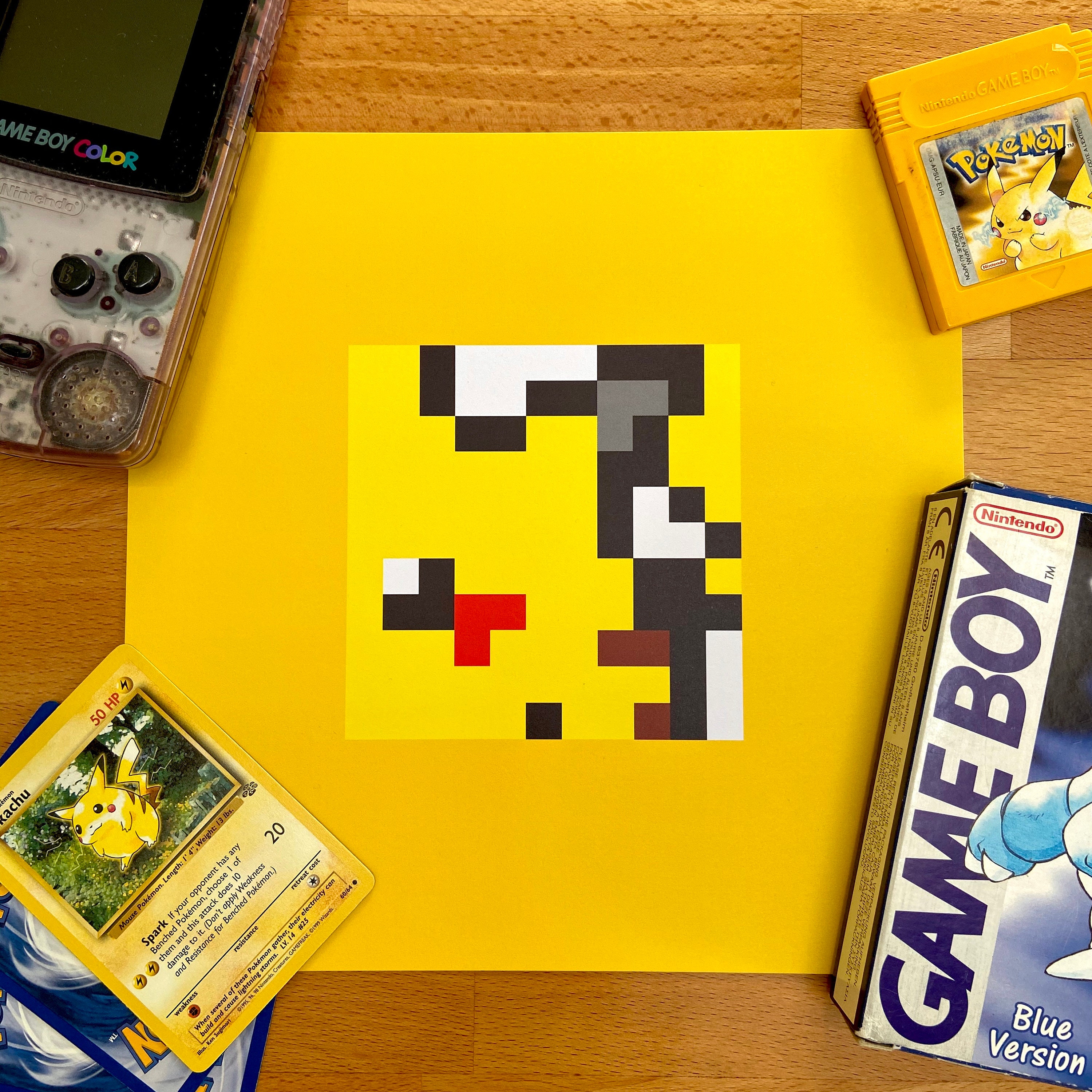 Pikachu Pokemon Pixel Art Poster - Etsy