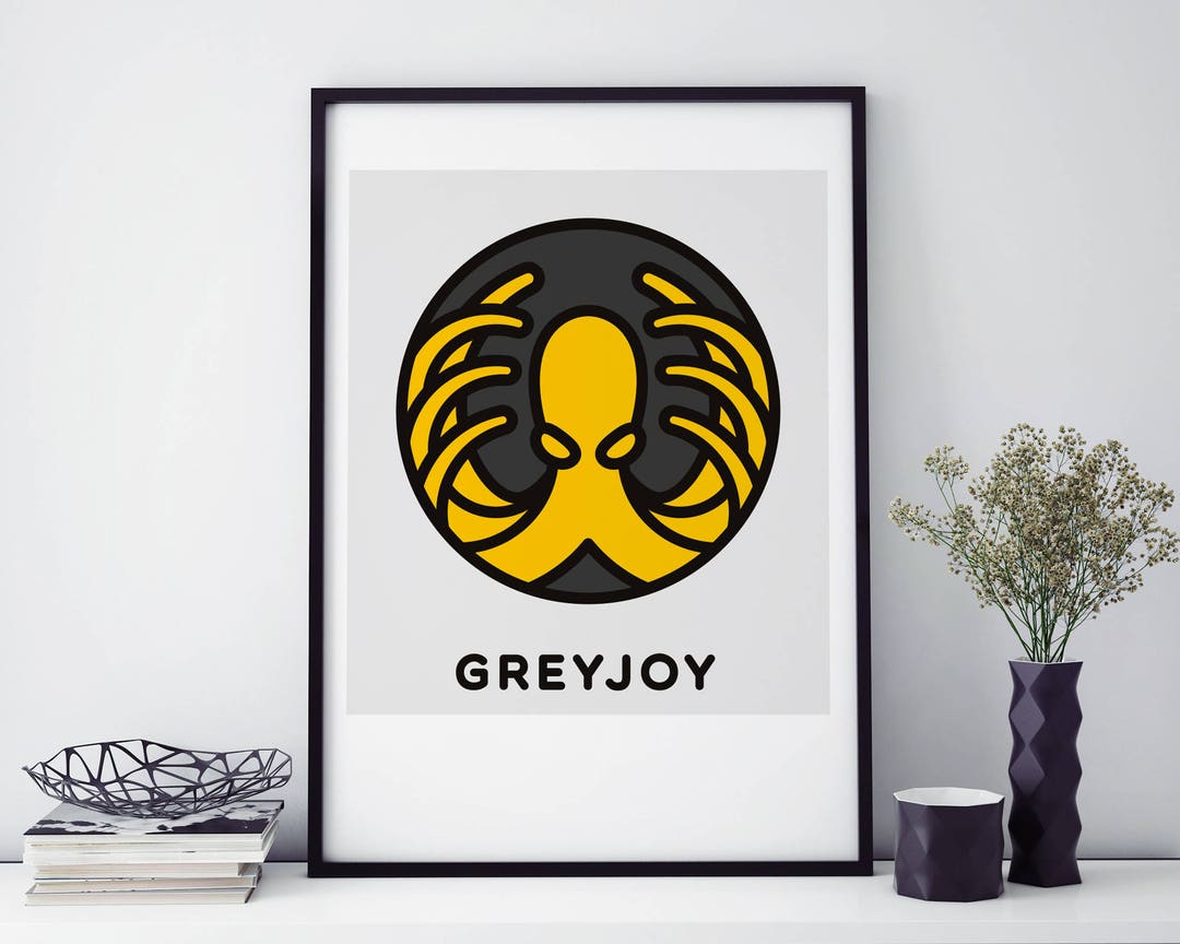 House Greyjoy Poster, Game of Thrones Sigil Print A4, Greyjoy Family ...