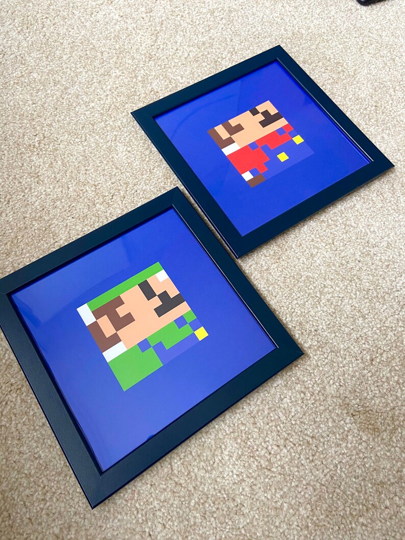 Póster de Super Mario Retro Pixel - Etsy México