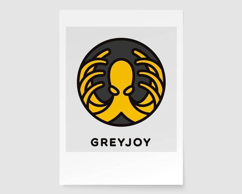 House Greyjoy Poster, Game of Thrones Sigil Print A4, Greyjoy Family ...