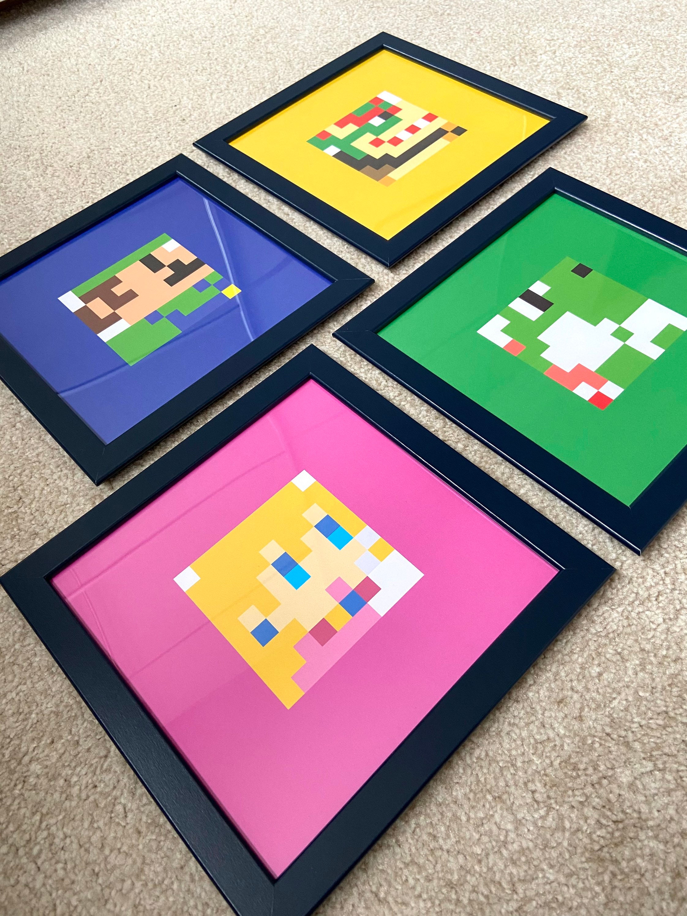4 Super Mario Nintendo Pixel 8bit Posters Set 3 - Etsy