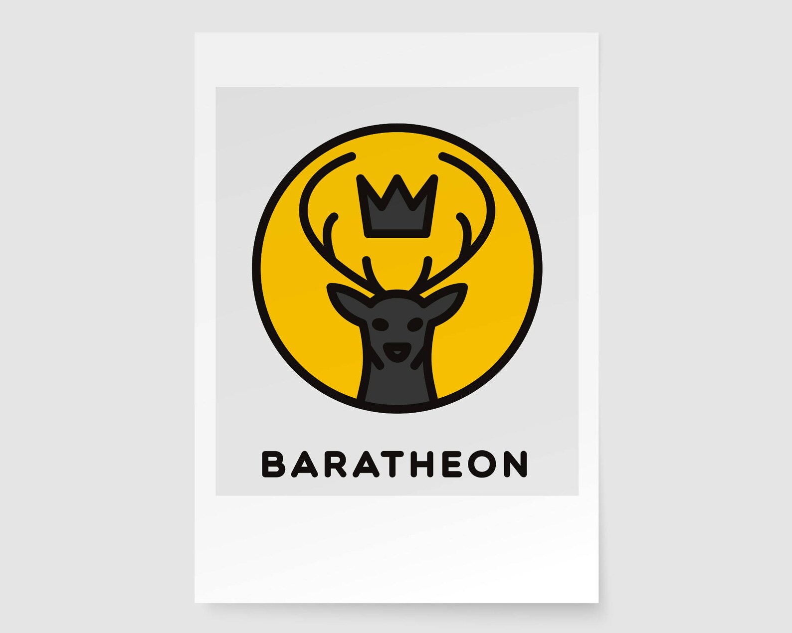 House Baratheon Poster, Game of Thrones Sigil Print A4, Baratheon ...