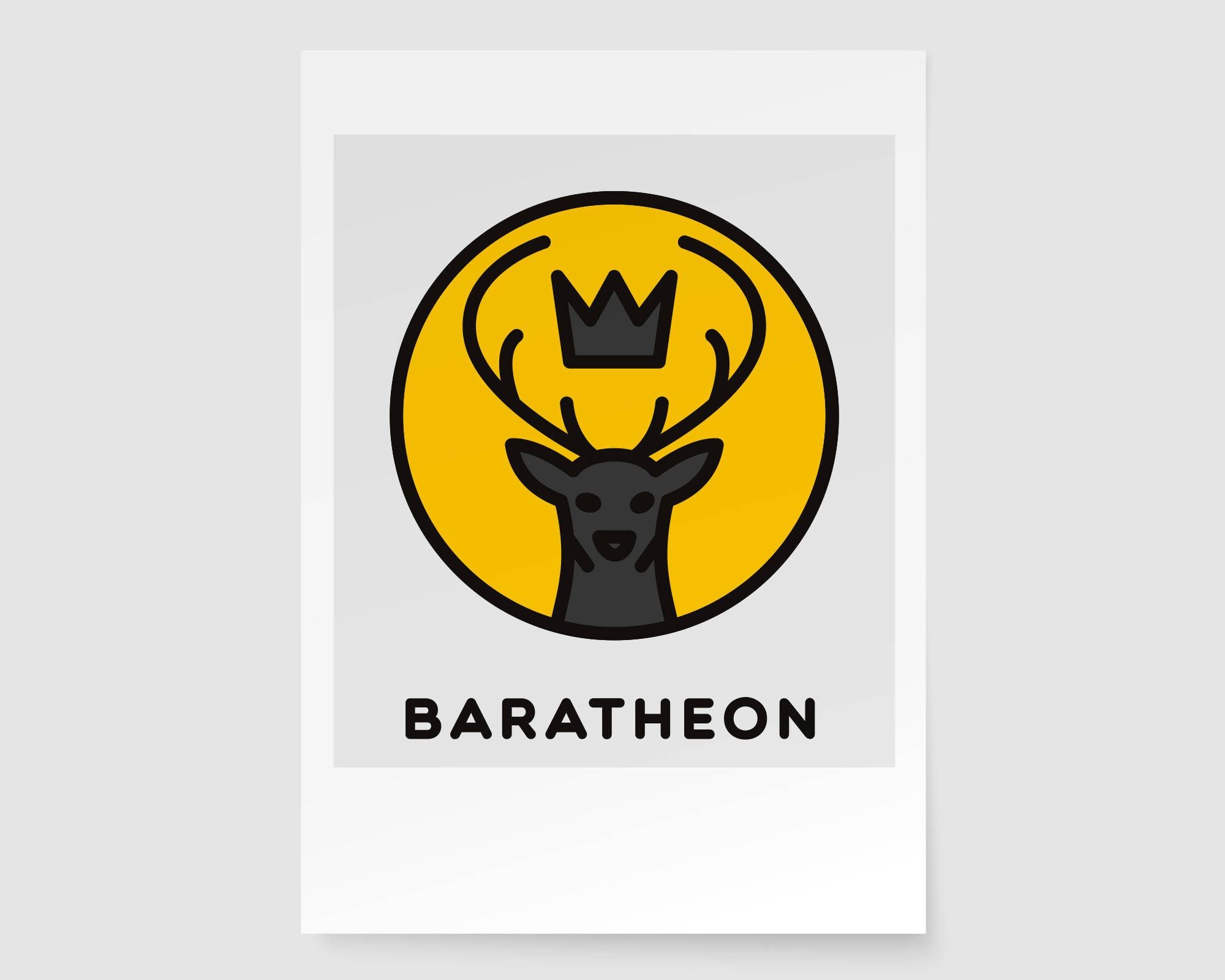 House Baratheon Poster, Game of Thrones Sigil Print A4, Baratheon ...