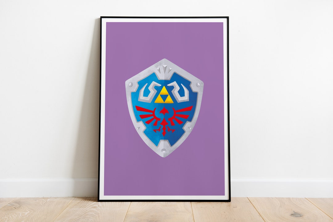 Hylian Shield Poster, Legend of Zelda Print, Nintendo - Etsy