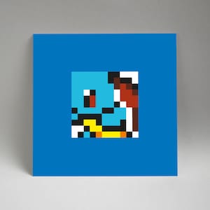 4 Pokemon Pixel 8bit Posters - Starters Set - Pikachu, Squirtle ...