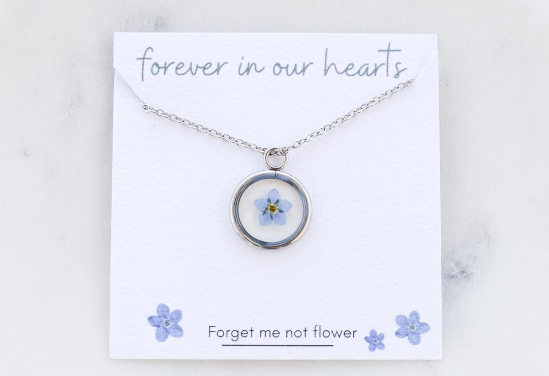 Forget Me Not, Forget Me Not Necklace, Forget Me Not Resin, Forget Me ...