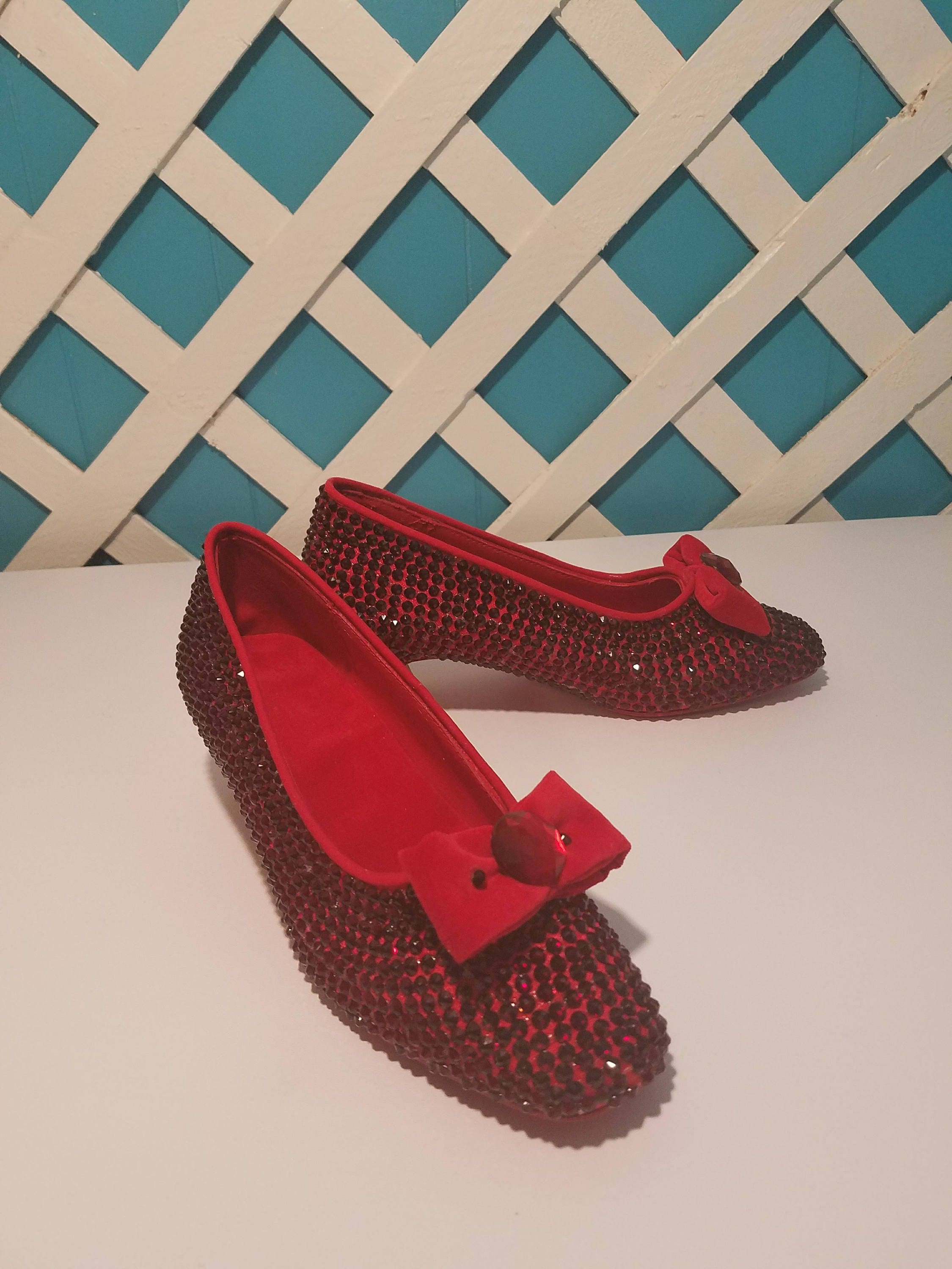 Return to Oz Inspired Swarovski Crystal Ruby Slippers - Etsy