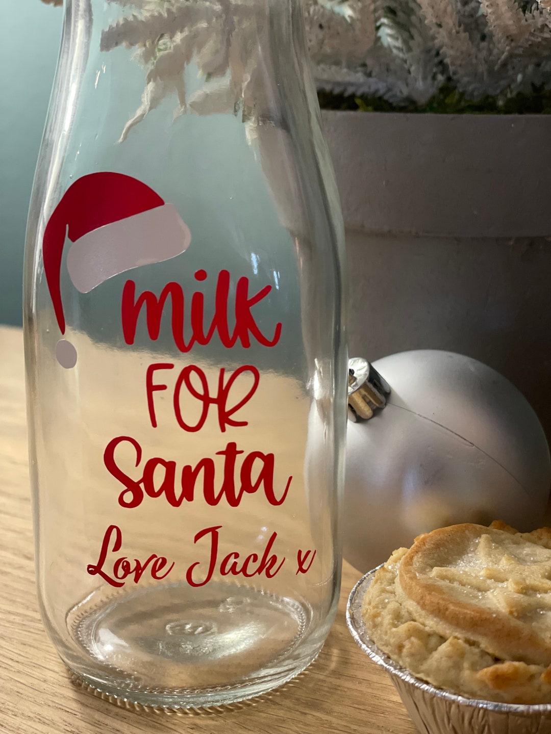 Milk for Santa Bottle Santa's Milk Bottle Christmas Eve - Etsy