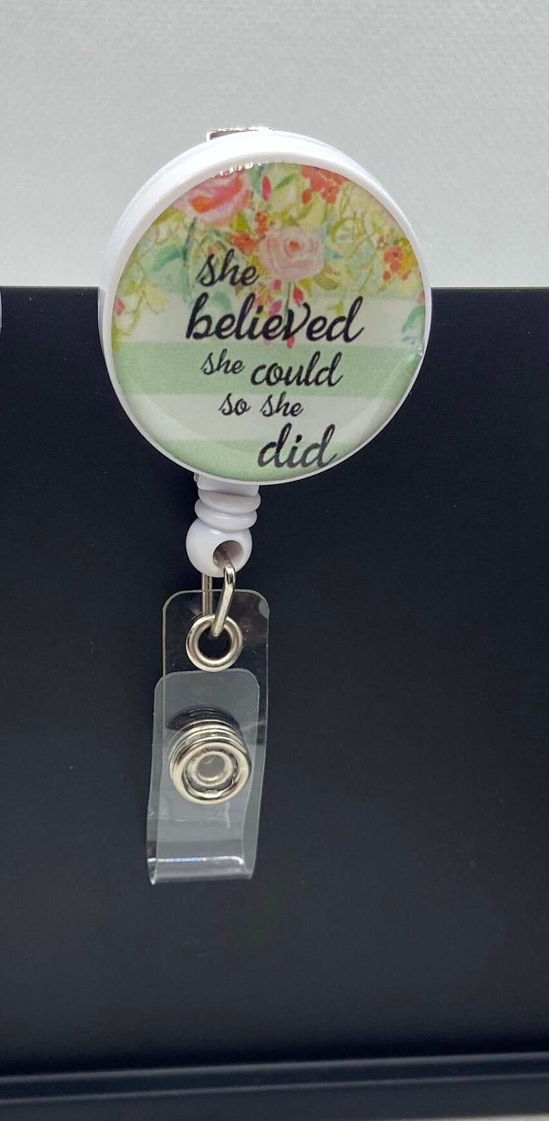 BULK 4 Pc She Believed She Could Badge Holder, WHOLESALE, Retractable ...