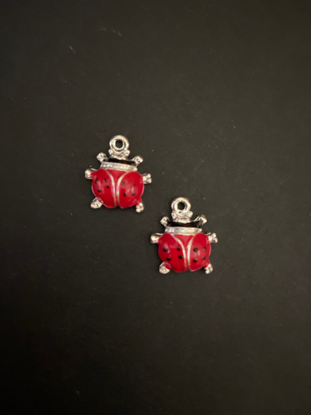 BULK 40pc Red Ladybug Charms, WHOLESALE, Enamel Charm, Silver, Bulk Lot ...