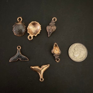 46 Ocean Theme Charms, WHOLESALE, Mermaid, Whale Tail, Conch, Starfish ...