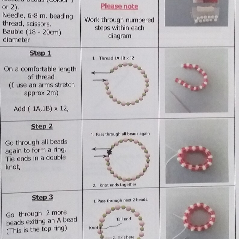 Beaded Christmas Bauble Cover Pattern - Etsy