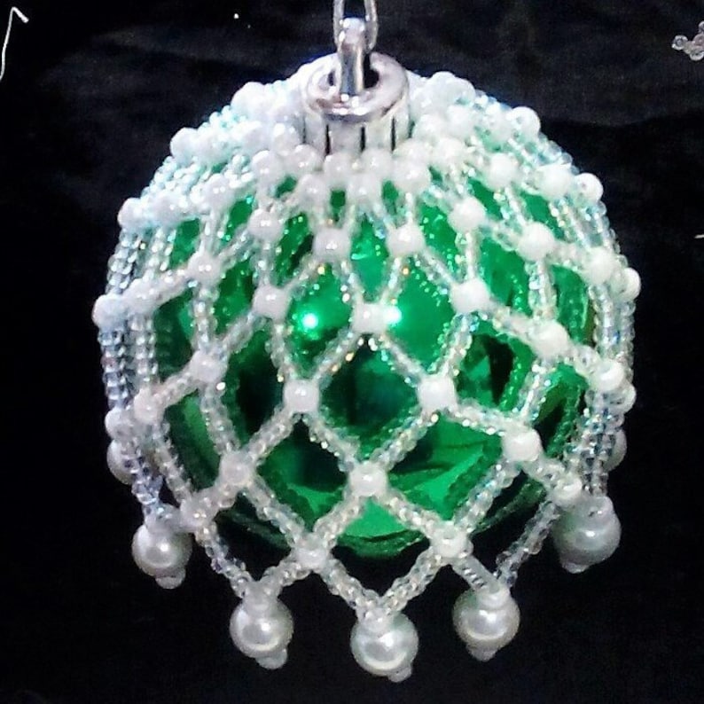 Beaded Christmas Bauble Cover Pattern - Etsy