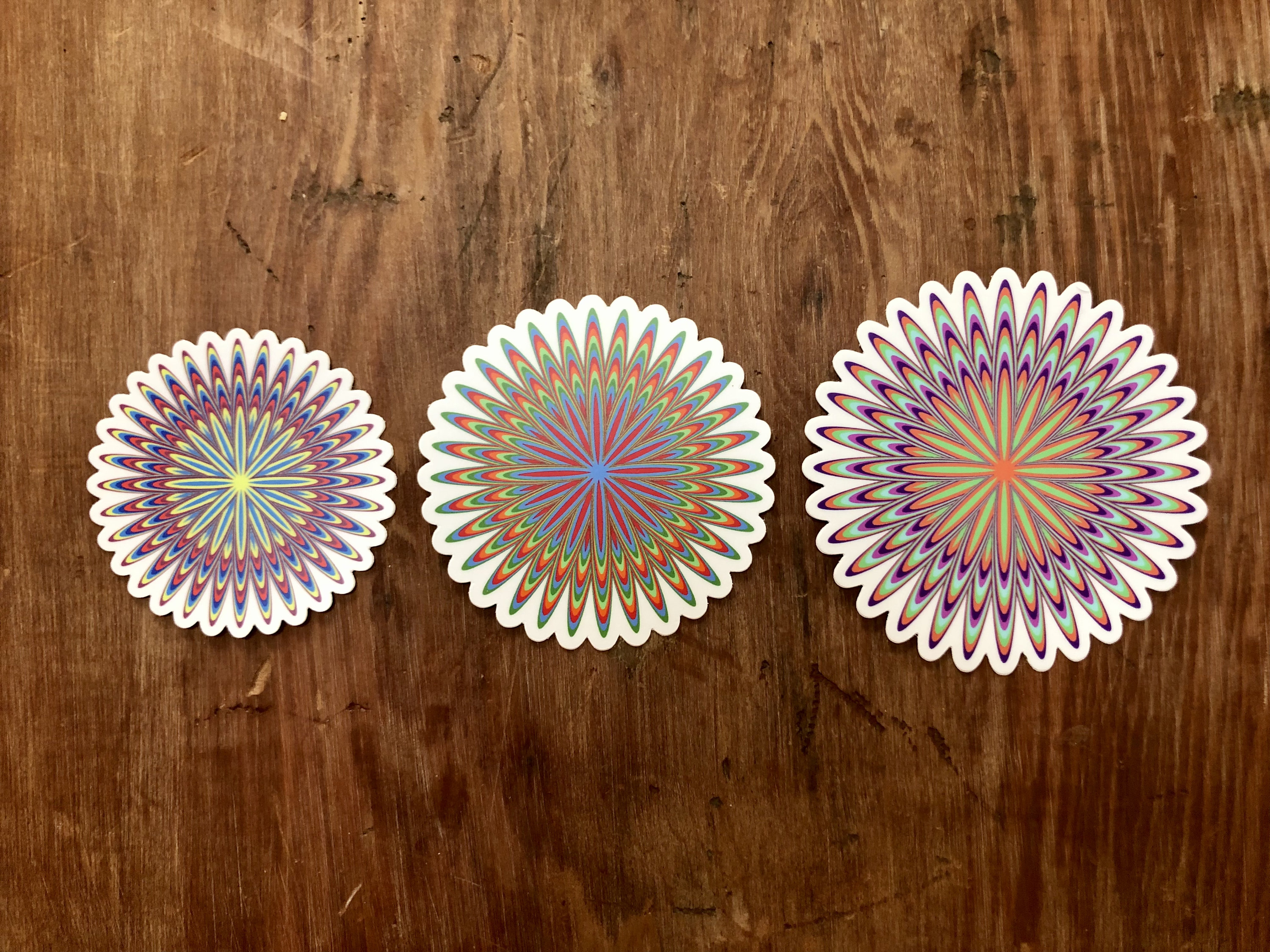 Psychedelic Flower Stickers - Etsy