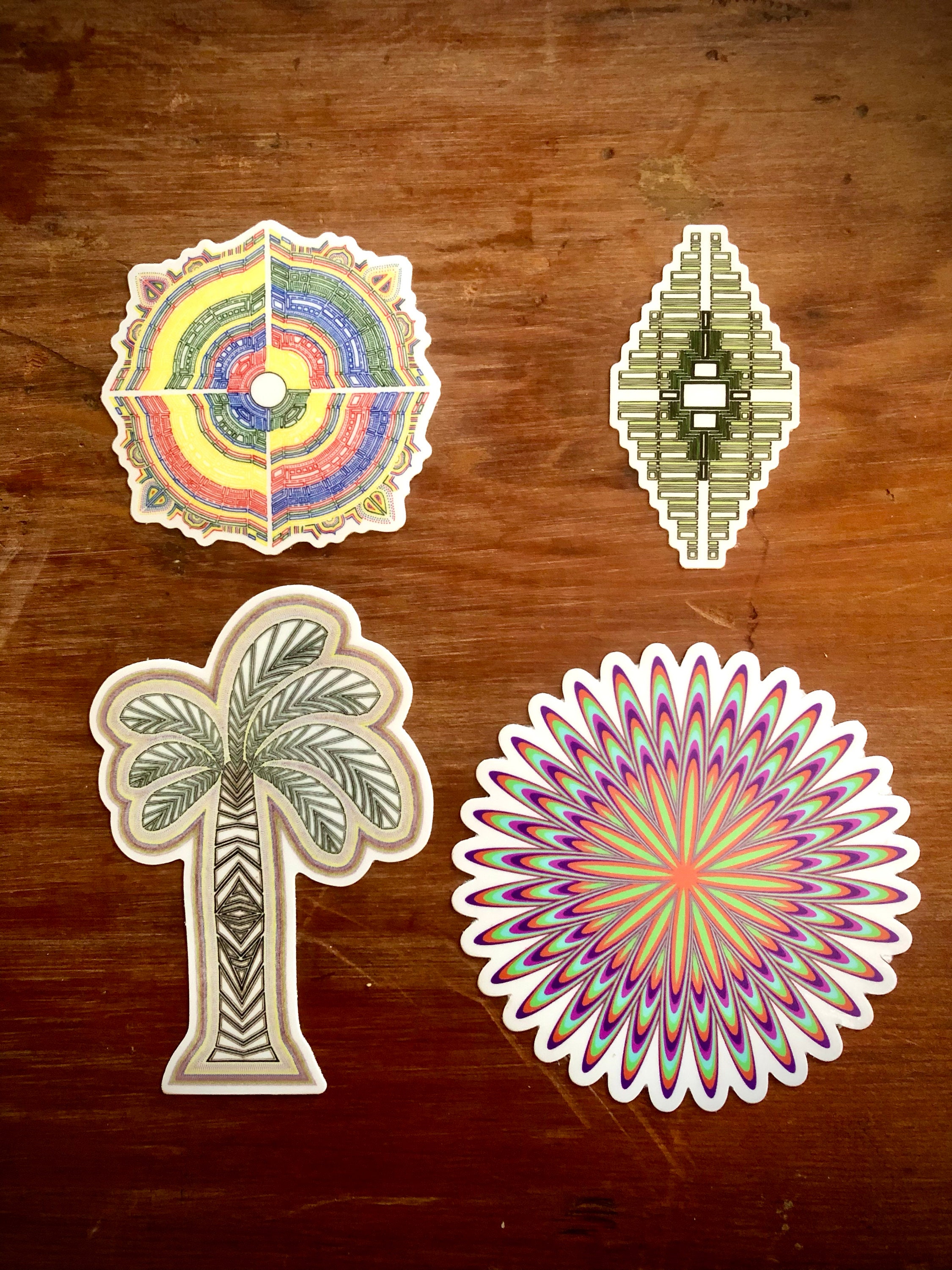 Psychedelic Sticker 4-pack - Etsy