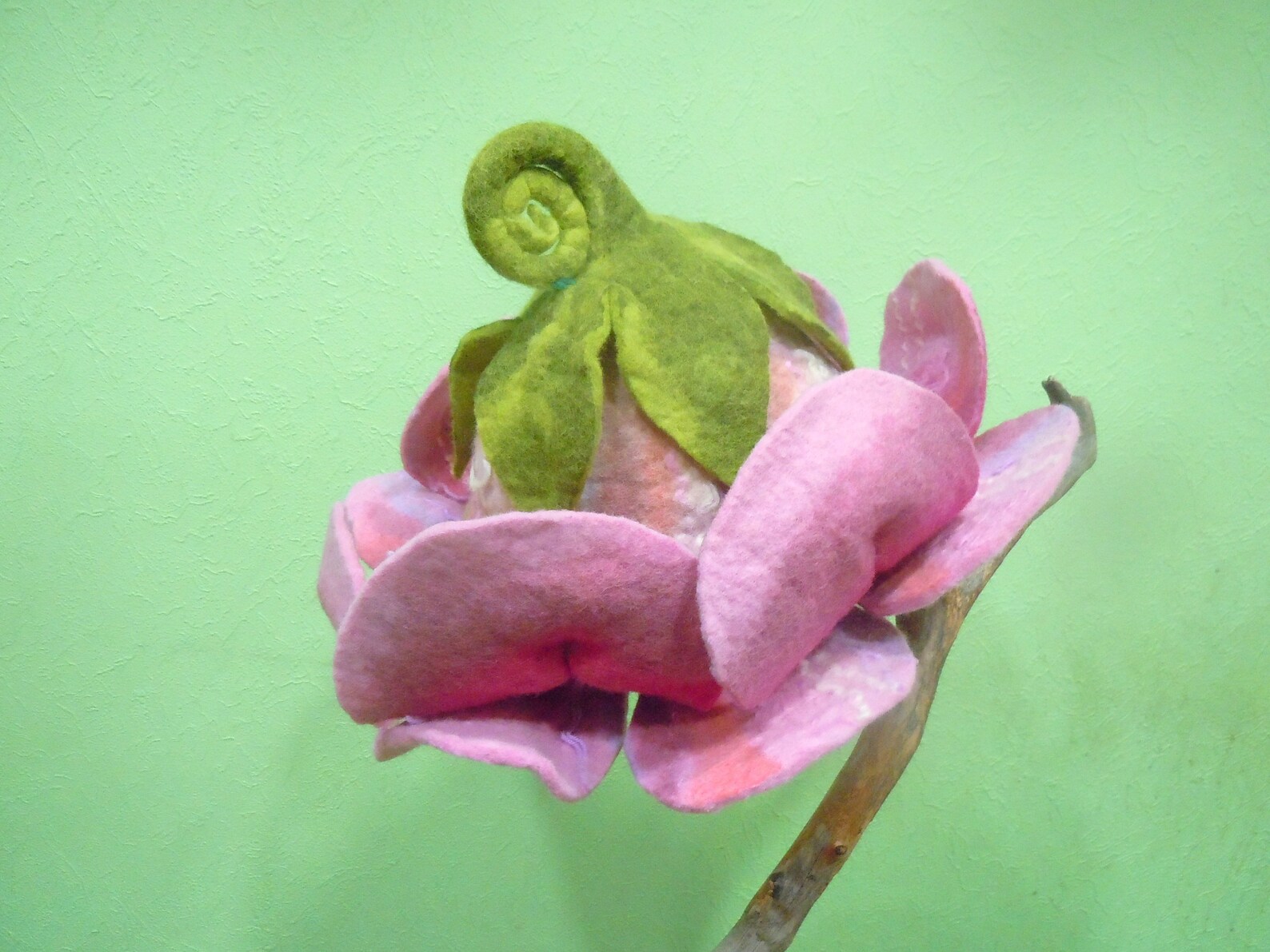 Beautiful Pink Flower Hat Fairy Hat Pixie Hat Fantasy Costume Hat ...