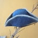 Pirate Triangle Hat Dark Blue Wool Felt Hat With Gray Edge Pirate Hat ...