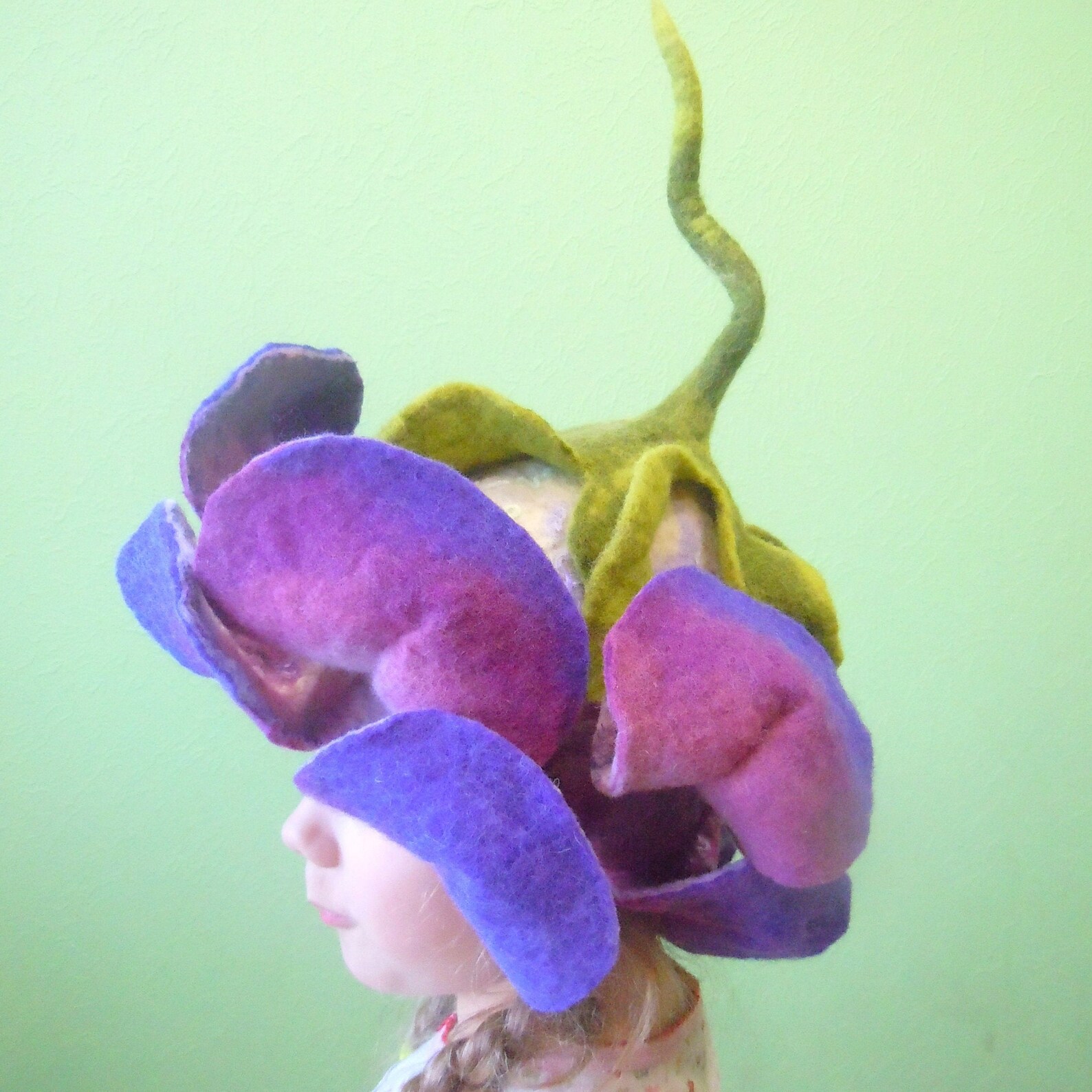 Beautiful Purple and Violet Flower Hat Fairy Hat Pixie Hat | Etsy