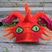 RED DRAGON HAT Fantasy Felt Hat Red Flame Fire Festival Hat - Etsy