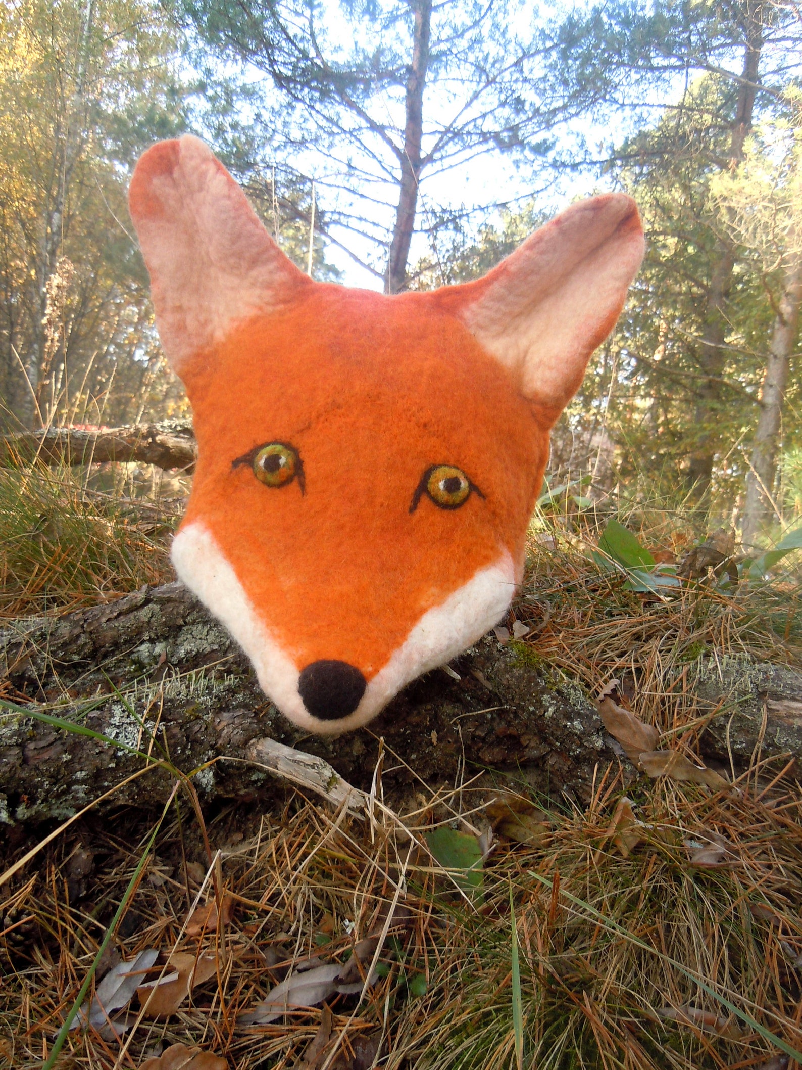 FOX HAT Fox felt hat Fox costume hat Fox mask Adult animal hat | Etsy