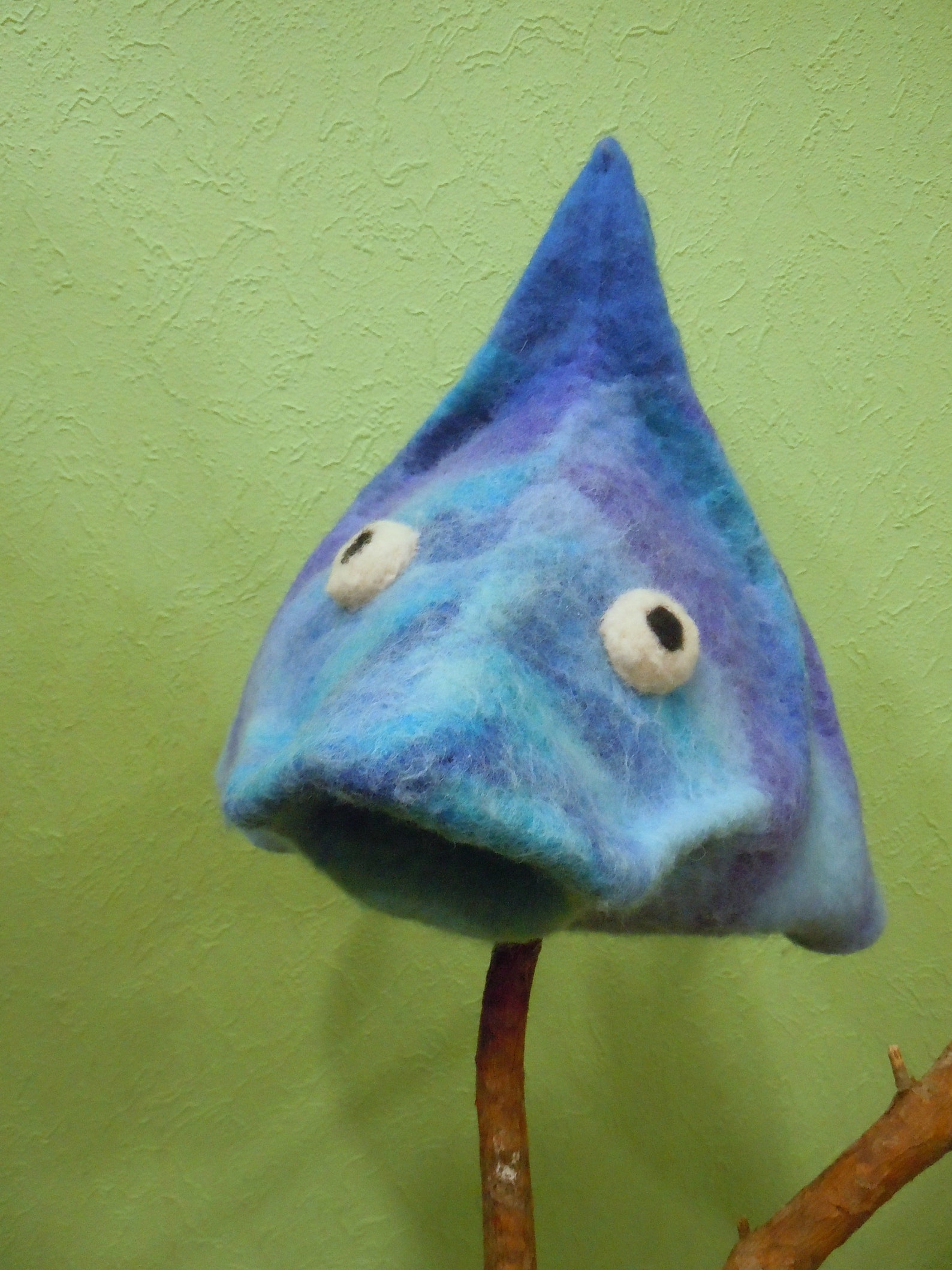 Blue Fish Hat Felt Wool Hat Fishing Gift for Men Sauna Hat Animal Hat ...