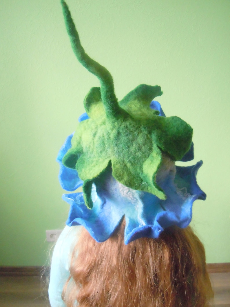Blue Bell Flower Hat Beautiful Bell Shaped Hat Pixie Hat - Etsy