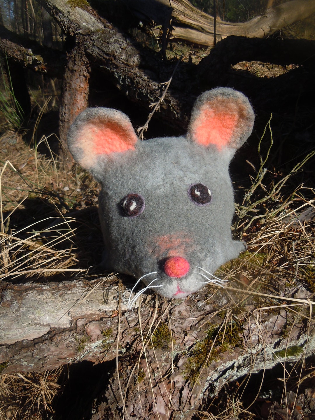MOUSE HAT Felt Mouse Hat Mouse - Rat Costume Hat Mouse Mask Gray Animal ...