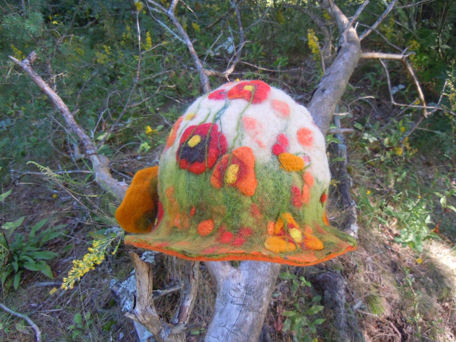 Poppy Flowers Hat Yellow Orange Red Poppies Women Hat Winter | Etsy