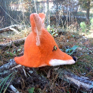 FOX HAT Fox Felt Hat Fox Costume Hat Fox Mask Adult Animal Hat Fox Ears ...
