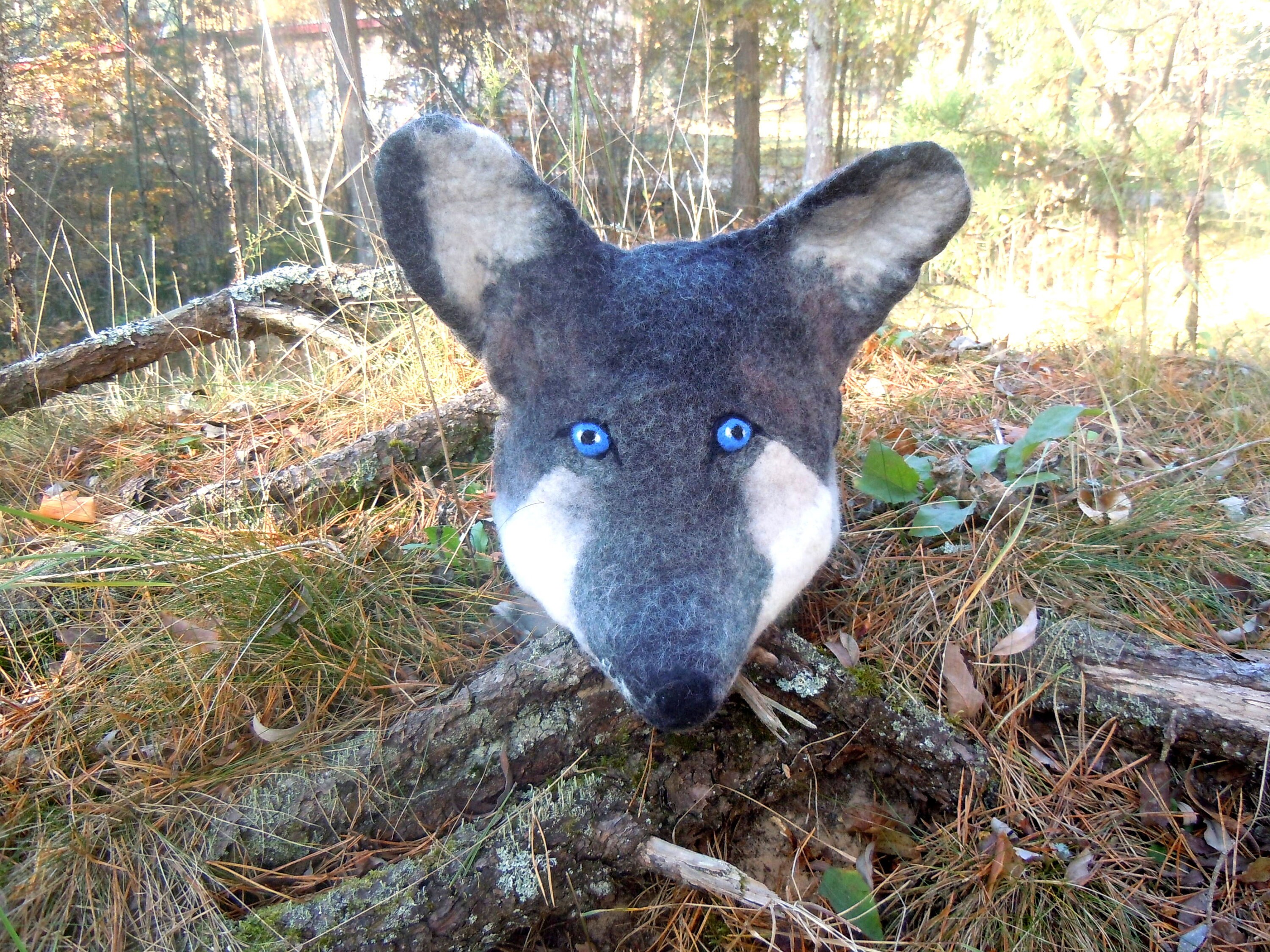 WOLF HAT Felt Wolf Hat Wolf Head Wolf Costume Hat Wolf Mask Wolf Hat ...