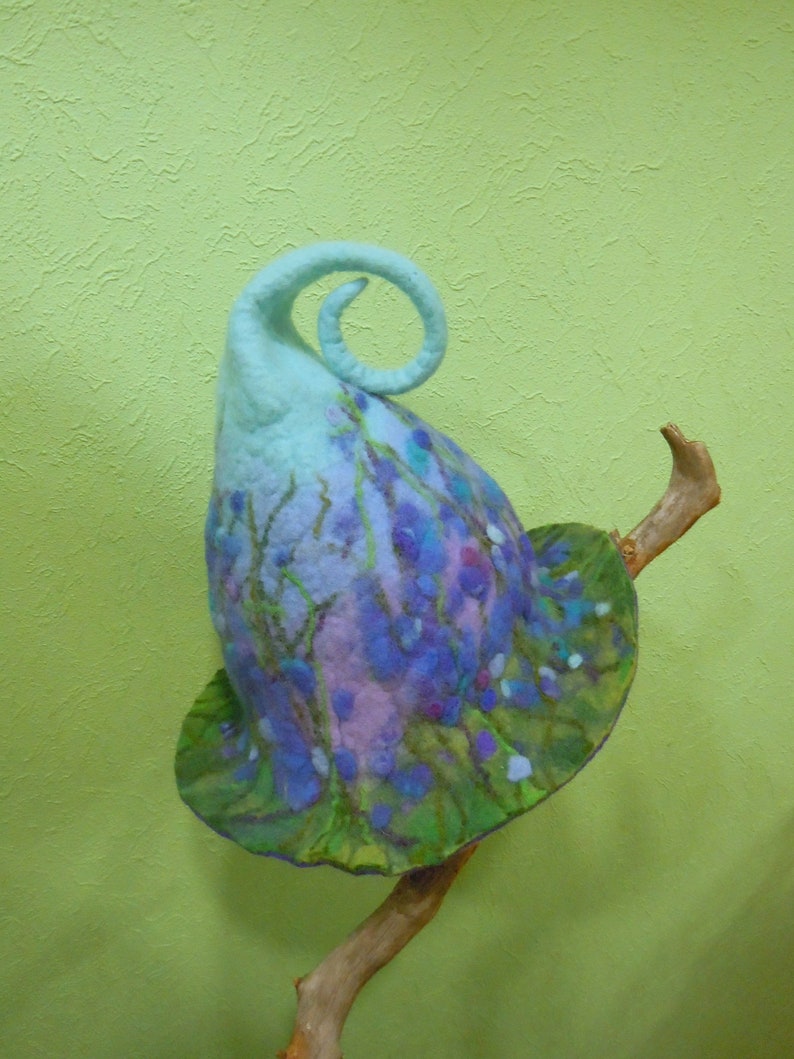 Blue Floral Gnome Hat Witch Hat Wizard Magic Hat Fantasy Hat - Etsy