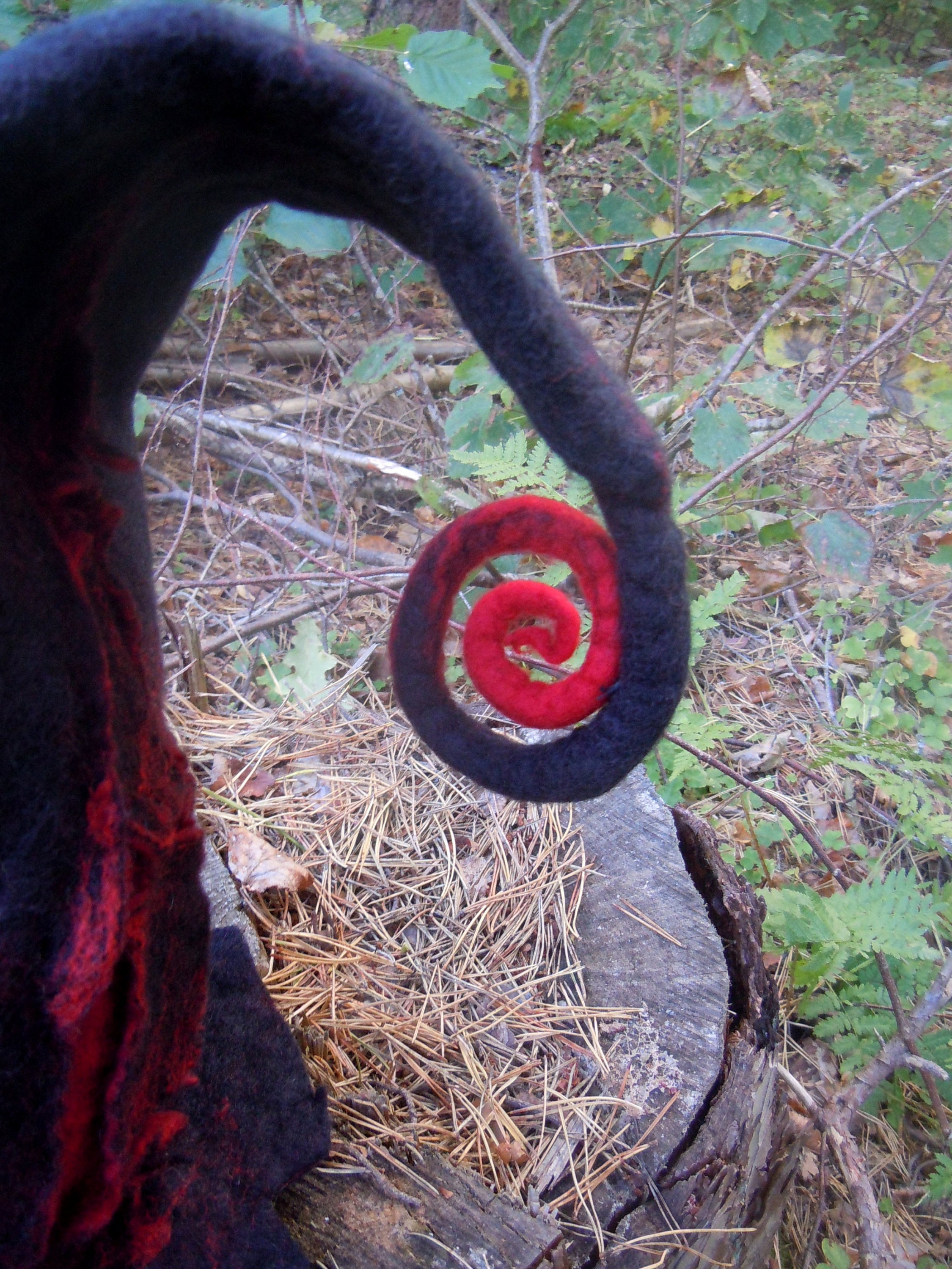 Witch hat wizard magic hat Black and Red Witch costume Magic | Etsy