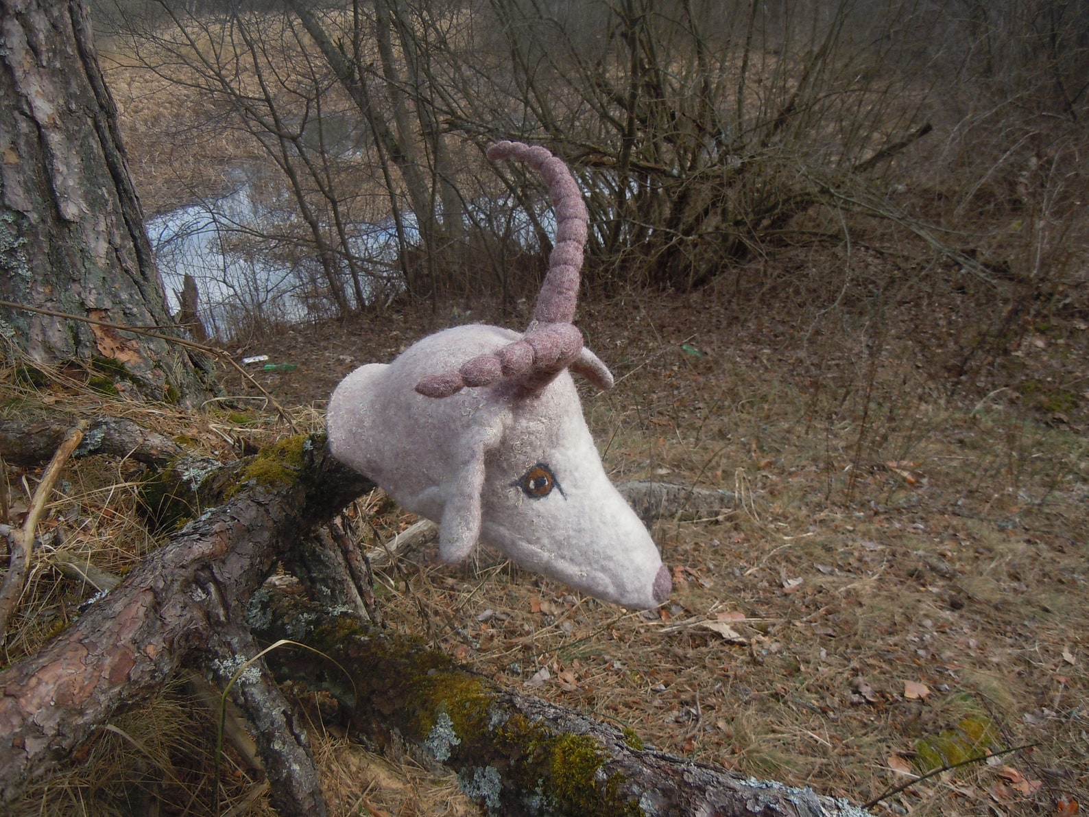 GOAT HAT Felt goat hat Goat head Goat horns Goat costume hat | Etsy