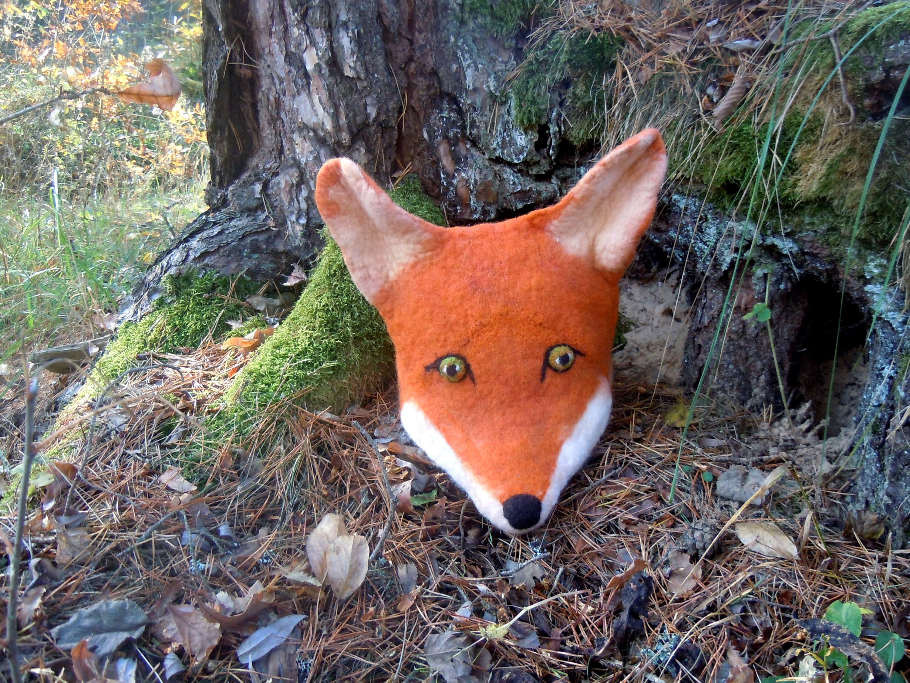 FOX HAT Fox felt hat Fox costume hat Fox mask Adult animal hat | Etsy