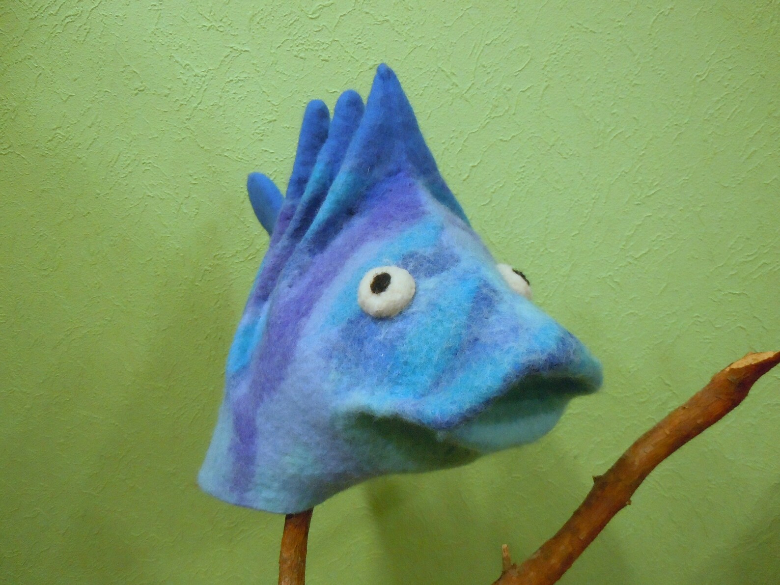 Blue Fish Hat Felt Wool Hat Fishing Gift for Men Sauna Hat Animal Hat ...