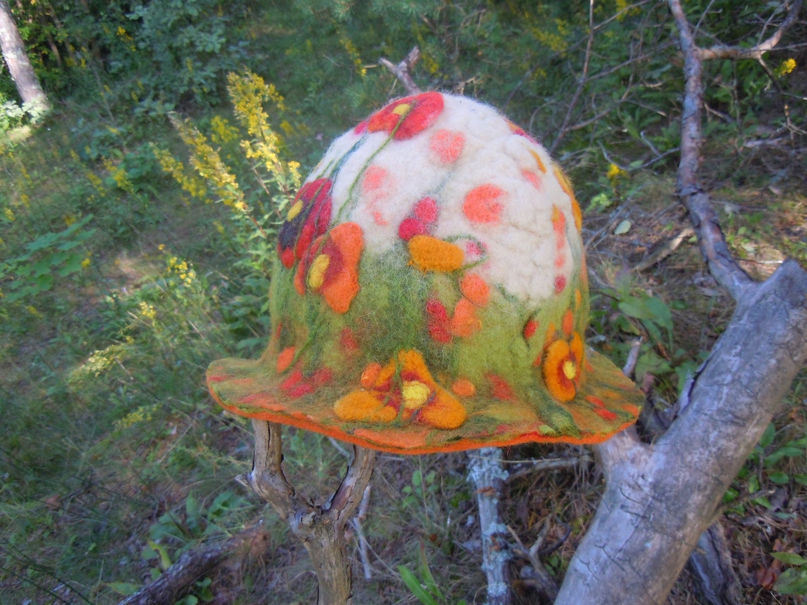 Poppy Flowers Hat Yellow Orange Red Poppies Women Hat Winter | Etsy