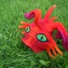 RED DRAGON HAT Fantasy Felt Hat Red Flame Fire Festival Hat - Etsy