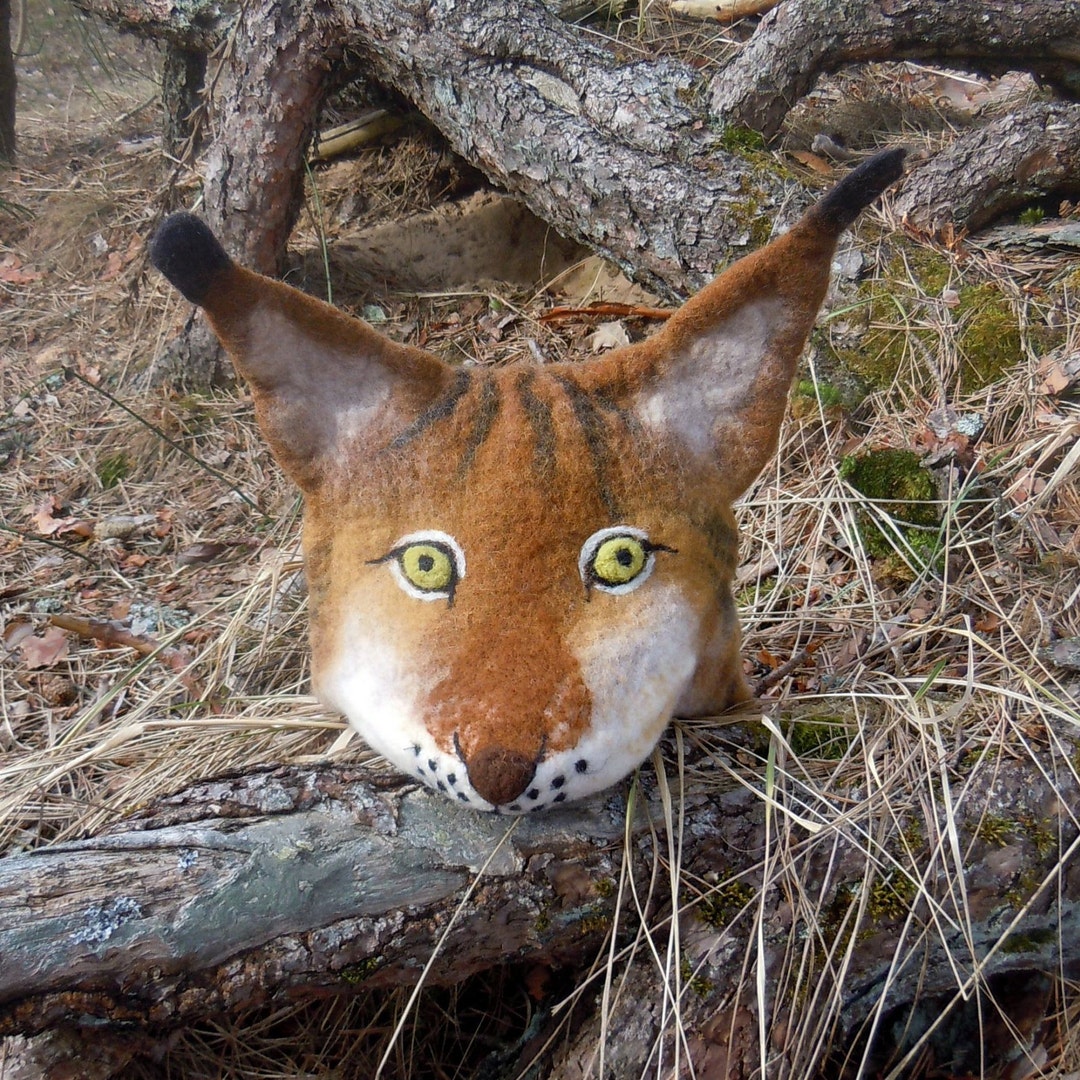 LYNX HAT Felt Lynx Hat Lynx Head Lynx Costume Hat Lynx Mask Lynx Hat ...