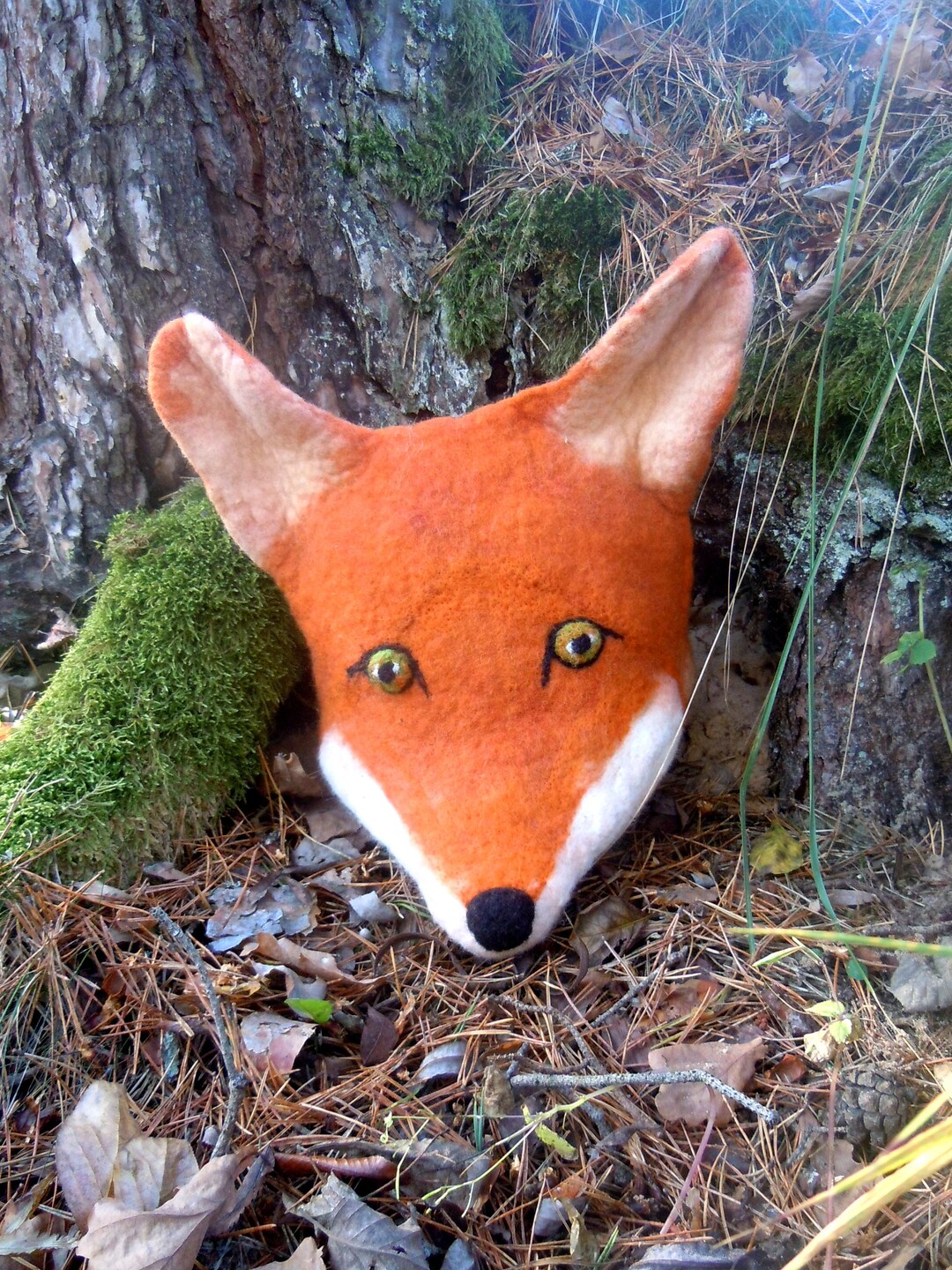 FOX HAT Fox Felt Hat Fox Costume Hat Fox Mask Adult Animal Hat Fox Ears ...