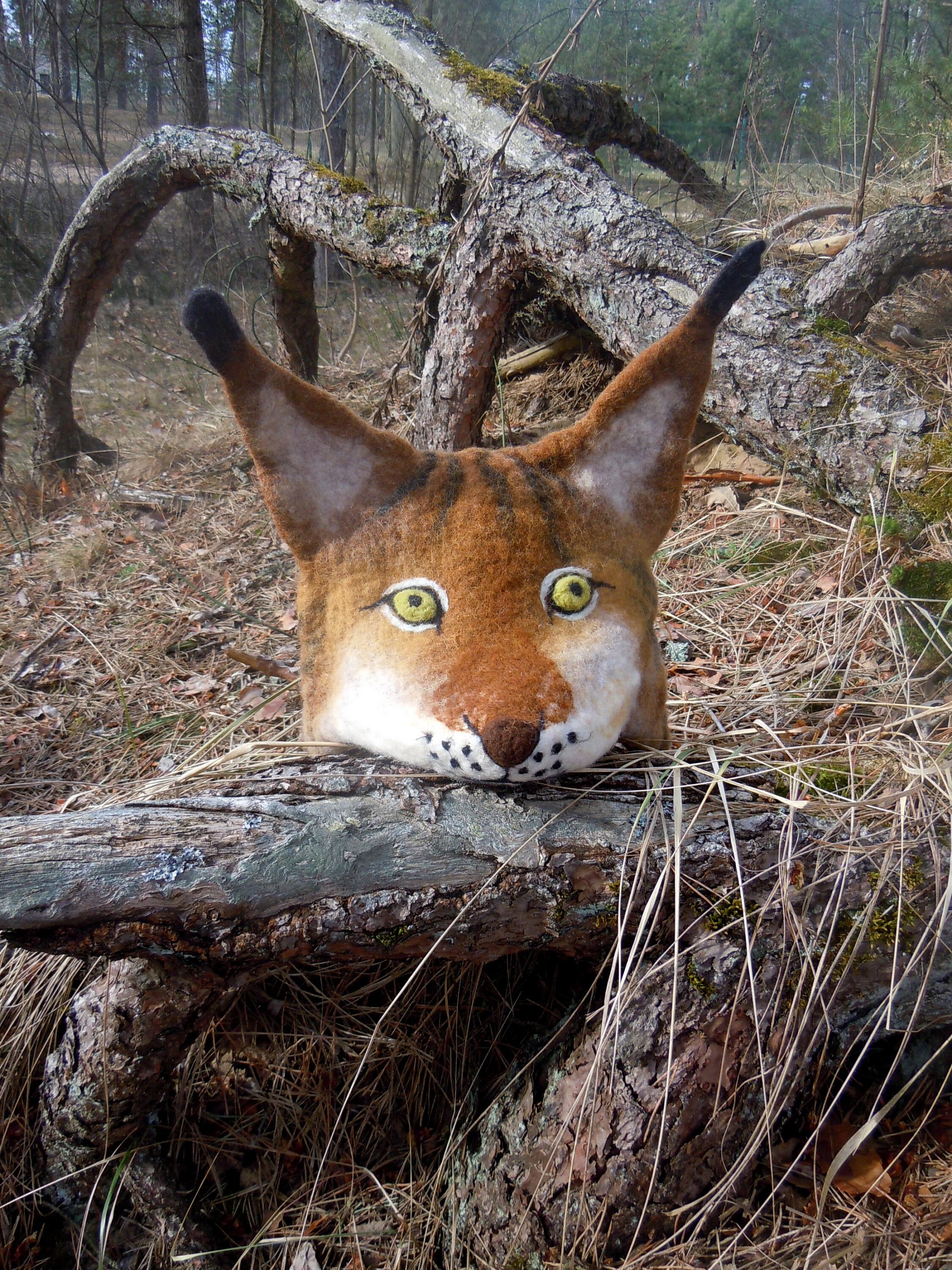 LYNX HAT Felt Lynx Hat Lynx Head Lynx Costume Hat Lynx Mask Lynx Hat ...