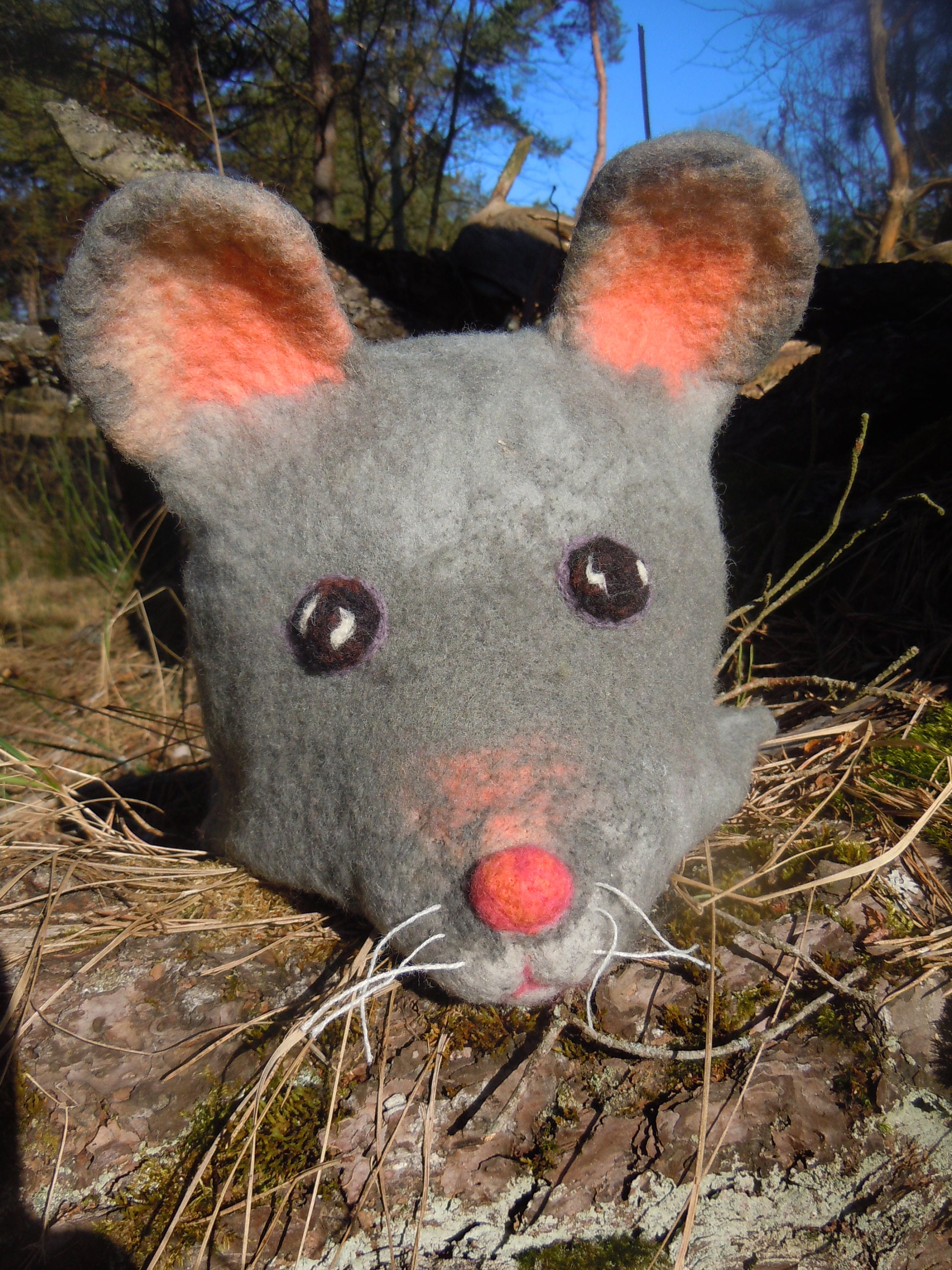 MOUSE HAT Felt mouse hat Mouse rat costume hat Mouse mask | Etsy