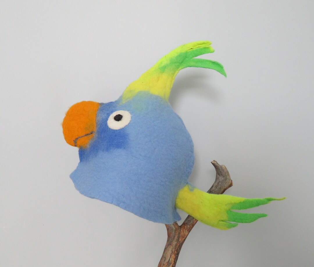 Blue Parrot Hat Bird Costume Hat Sauna Hat Felt Wool Hat - Etsy